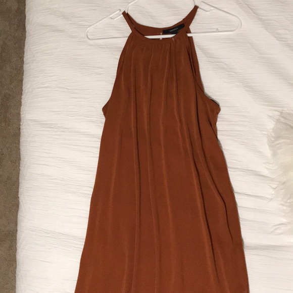 Forever 21 | Dresses | High Neck Rust Brown Midi Dress | Poshmark